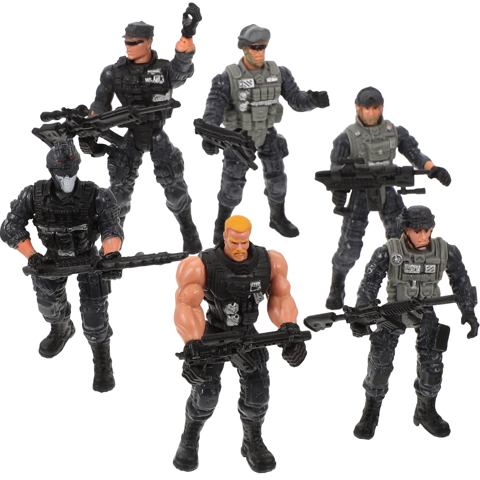 6 Pcs Mini Soldiers Figures Miniature Army Men Model Toy Kids Toys ...