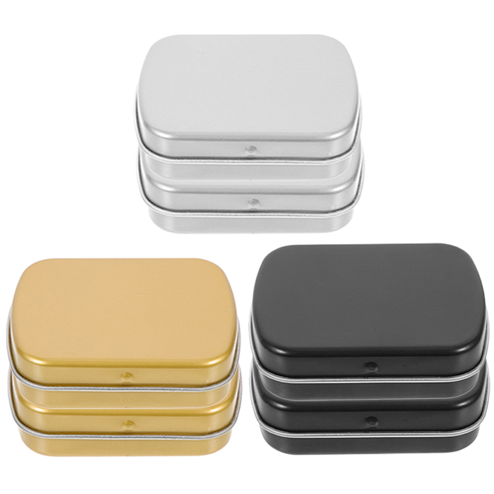 6 Pcs Mini Tin Box Sample Organizer Small Item Holder - Walmart.com