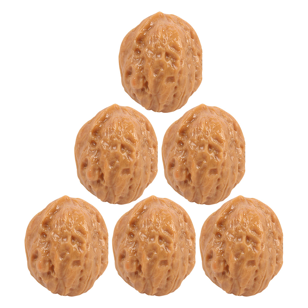 6 Pcs Miniature Doll House Ornament Faux Nut Models Kitchen Decore Nuts ...