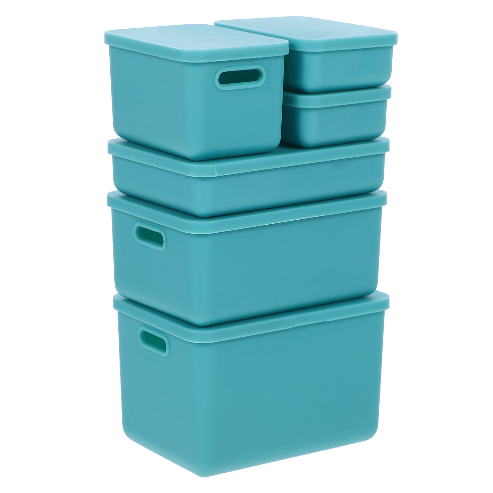 6 Pcs Miniature Storage Box Small Containers with Lids Plastic Models ...