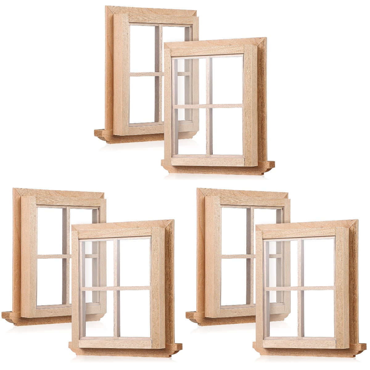 6 Pcs Miniature Window Frame Models Tiny Furniture Window Ornaments ...