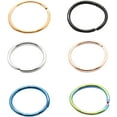 6 Pcs Minimalist Nose Hoop Ring Septum Lip Earring Steel, Silver Black ...