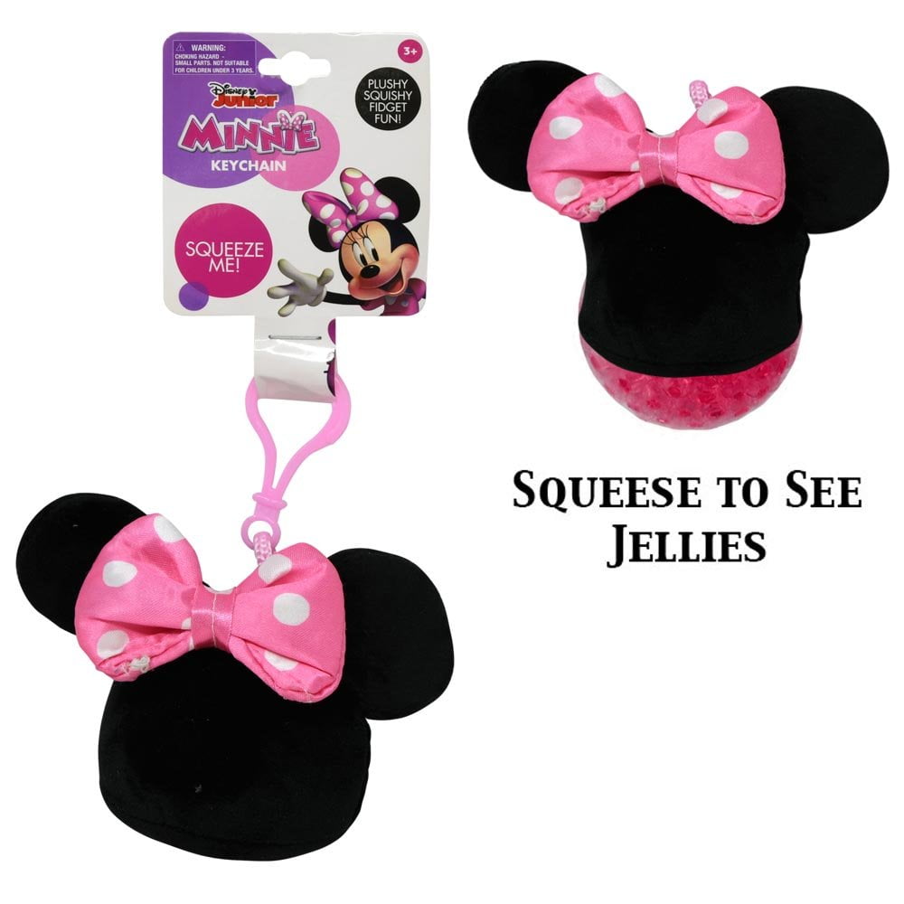 6 Pcs Minnie Mouse Plush Squish Ball Keychain - Walmart.com
