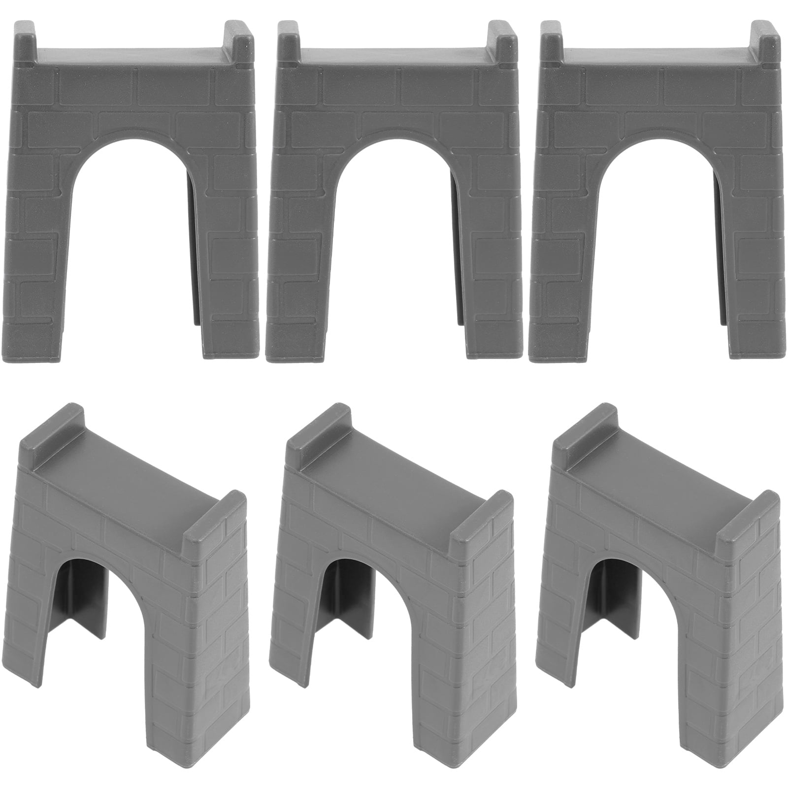 6 Pcs Model Railway Bridge Wooden Train Track Supports Kids' Toys Child ...