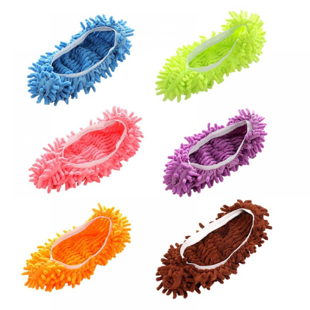 6 Pcs Mop Slippers Socks Floor Cleaning,Microfiber Shoe Covers dust ...