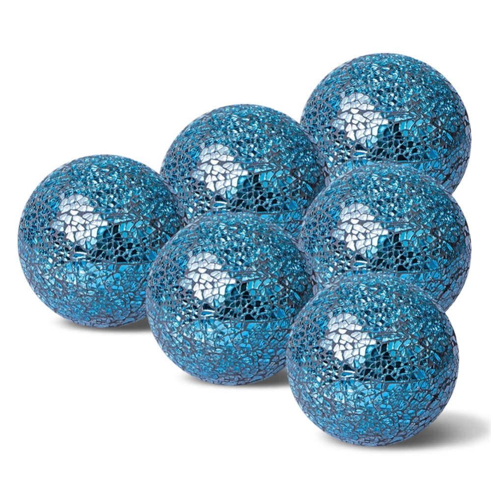 6 Pcs Mosaic Sphere Balls, 2.4 Inch Decorative Orbs Set,Table ...