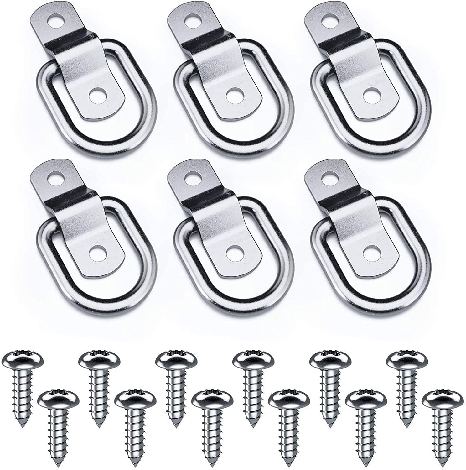 6 Pcs Mounting Ring for Fastening Ring and 12 Screws, Suitable for ...
