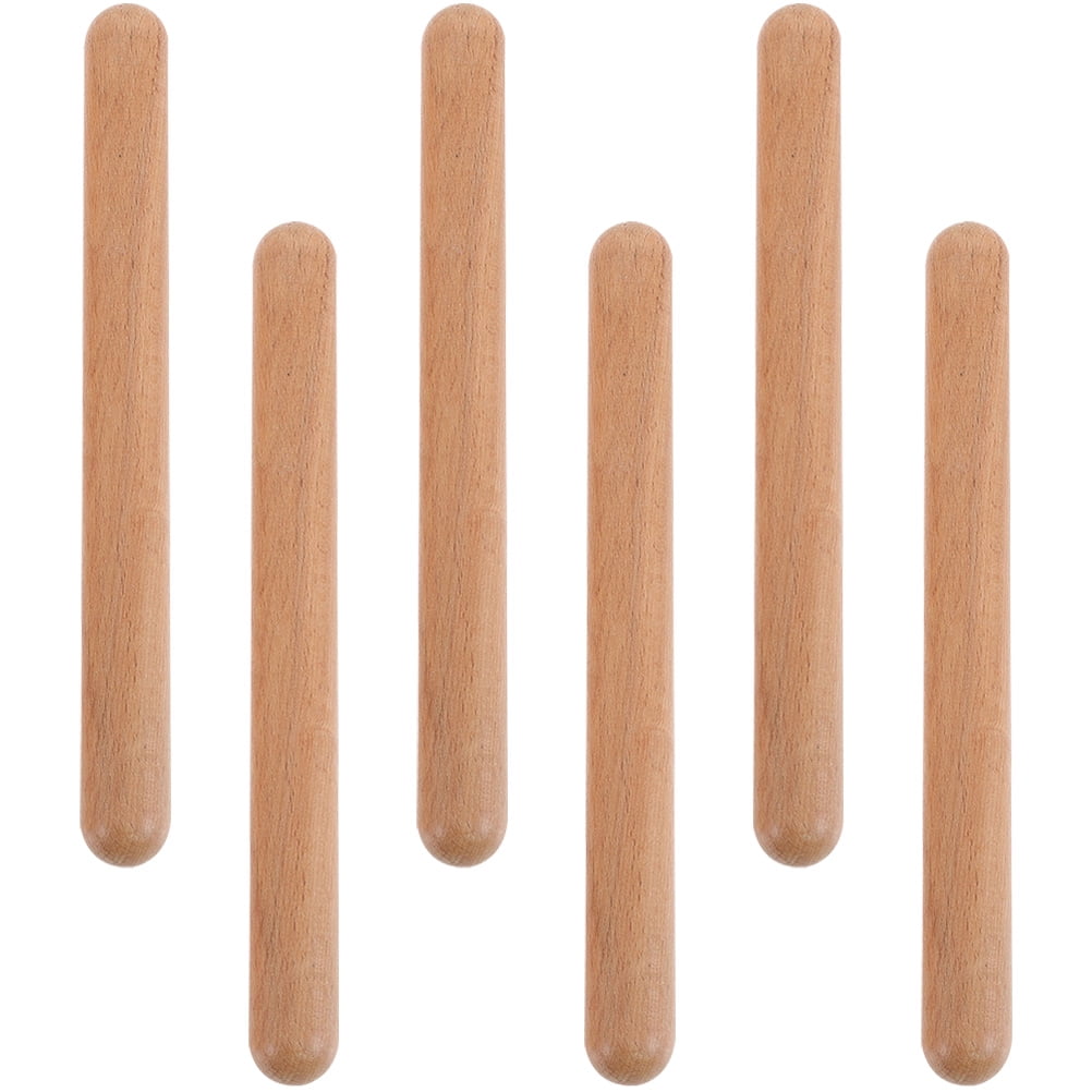 6 Pcs Musical Instrument Stick Toddlers Toys Wooden Rhythm Sticks ...