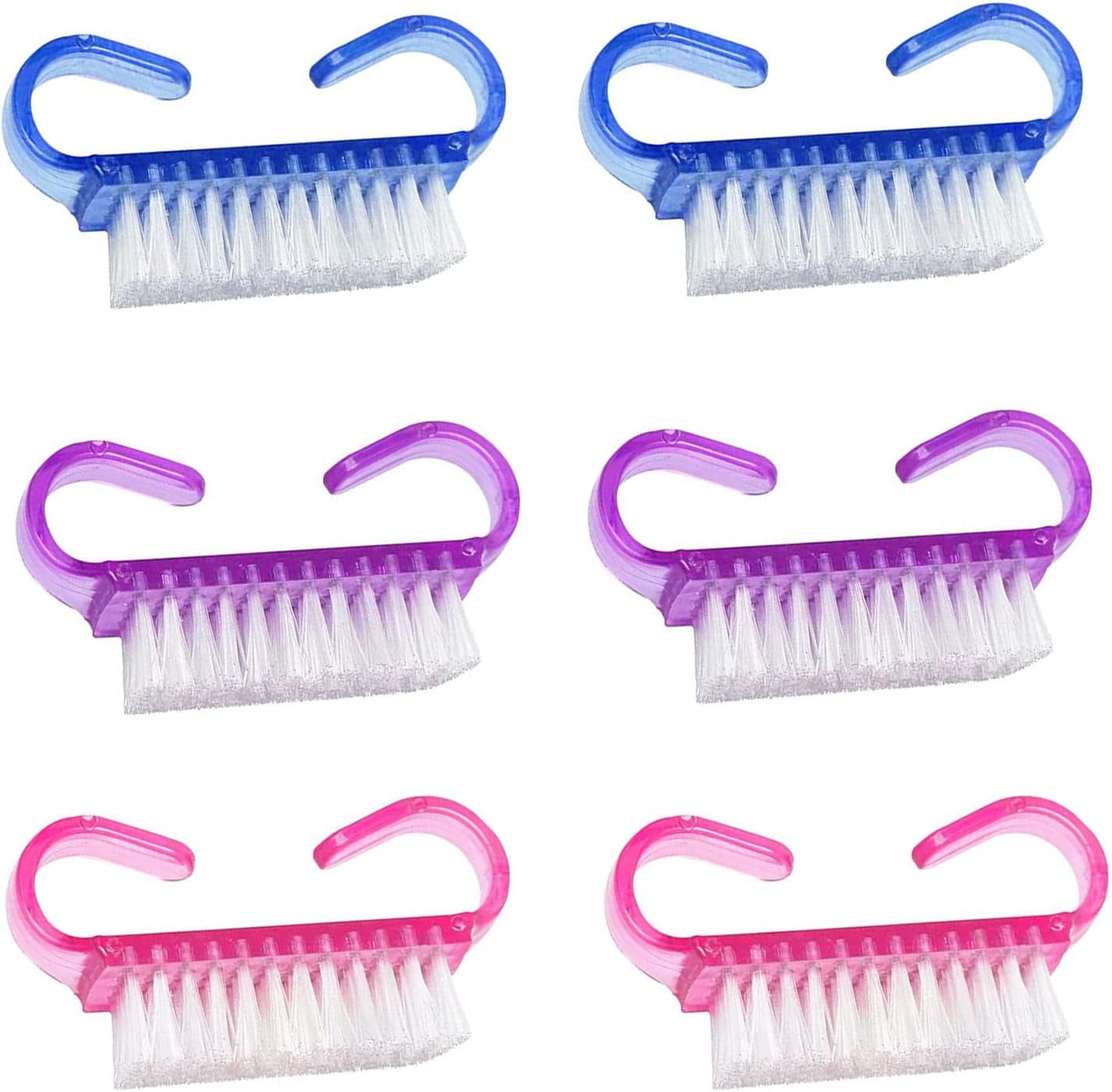 6 Pcs Nail Cleaning Brush Nail Brushes with Plastic Handle Nail ... 6 Pcs Nail Cleaning Brush Nail Brushes with Plastic Handle Nail ...