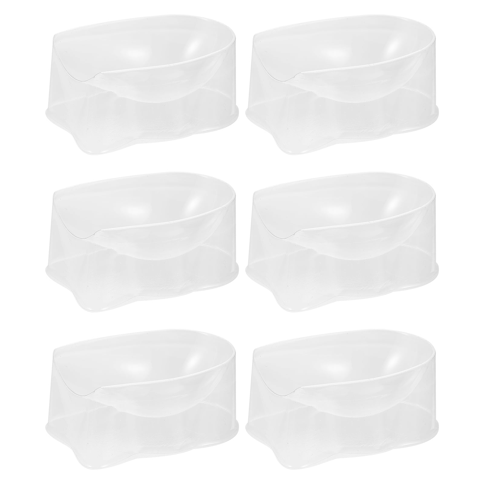 6 Pcs Nail Dipping Powder Box Brush Saver Kit Clear Container Tray ...