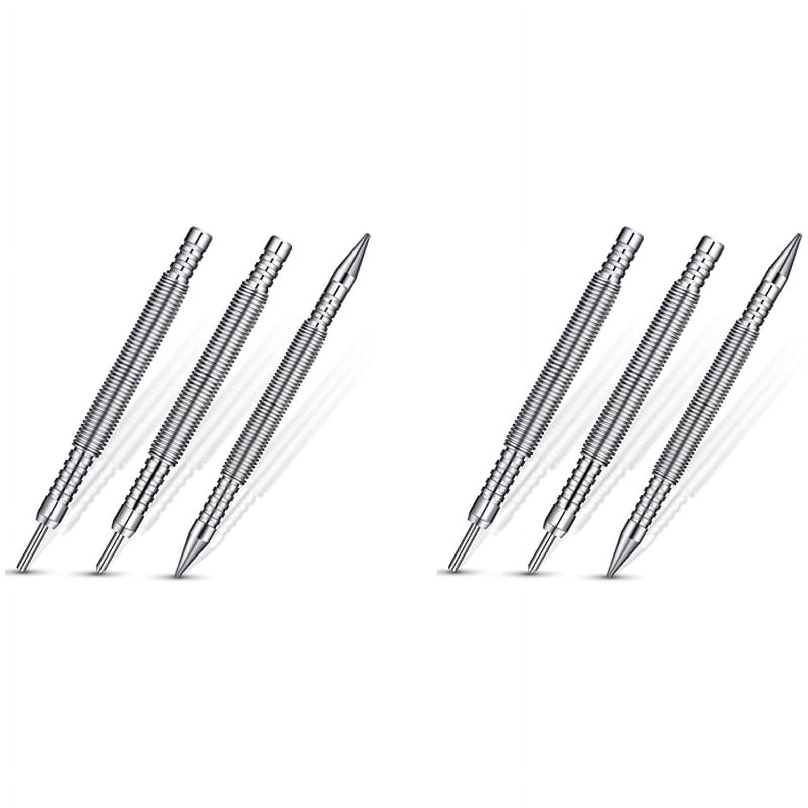 6 Pcs Nail Set and Hinge Pin Tool Center Punch Spring Loaded Nail Set ...