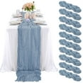 6 Pcs Navy Blue Cheesecloth Table Runner 10FT, Gauze Table Runner for ...