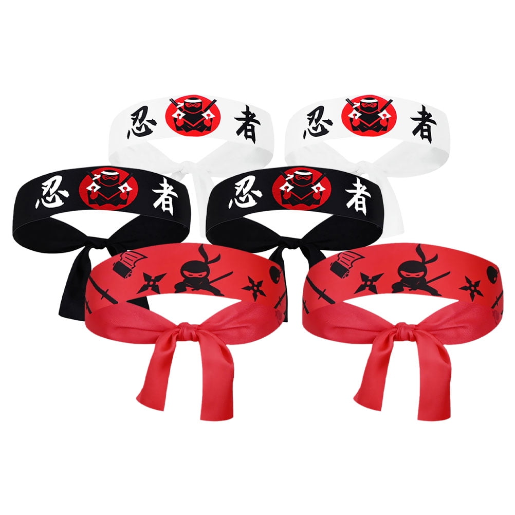 6 Pcs Ninja Print Headscarf Headband Men Headbands Japanese Style Gift ...