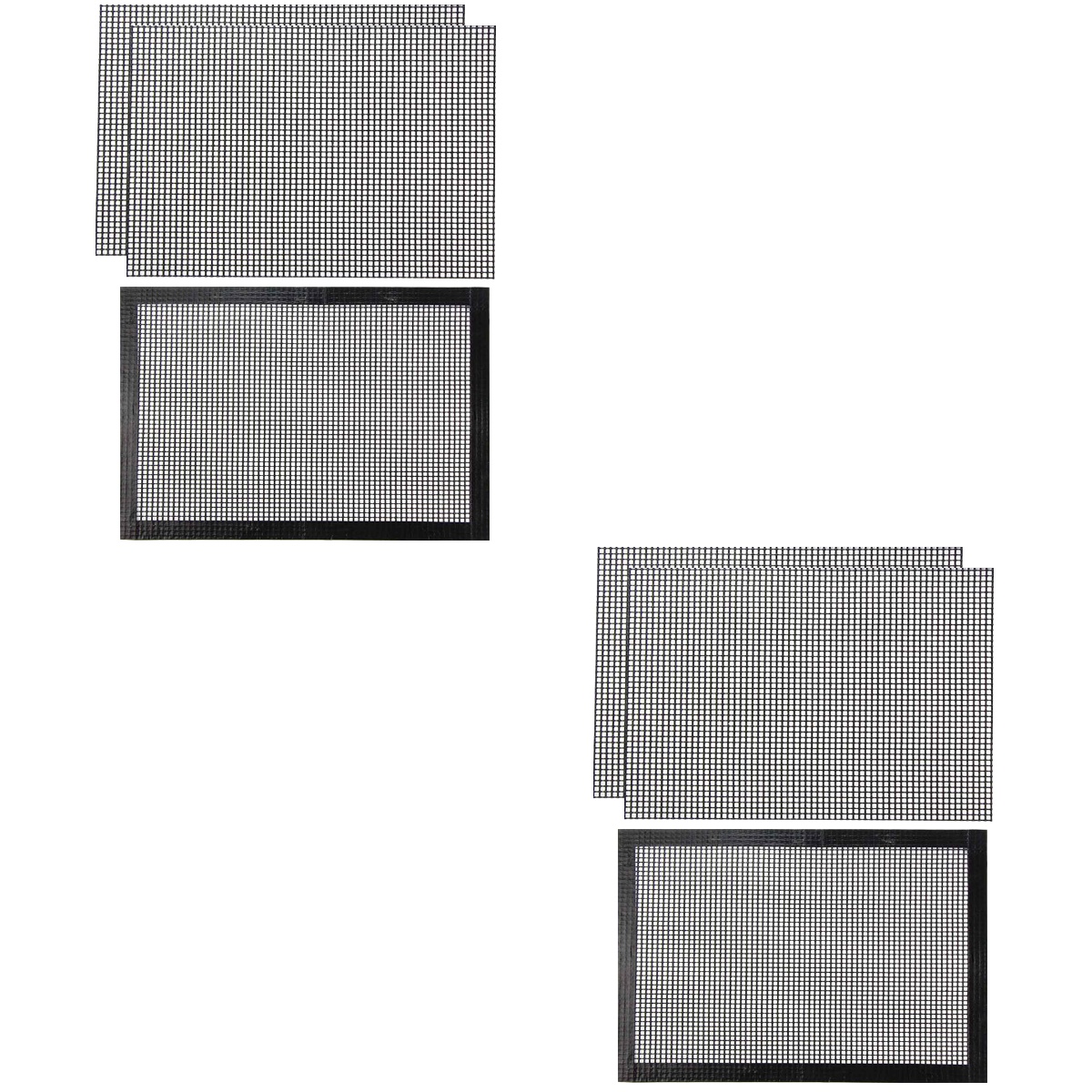 6 Pcs Nonstick Cooking Mat Kitchen Grill Net Barbecue Pad BBQ Field ...