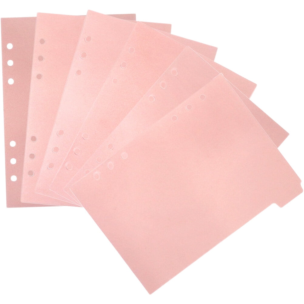 6 Pcs Notebooks Paper Dividers Notepad Tabs Colored Binder Dividers ...