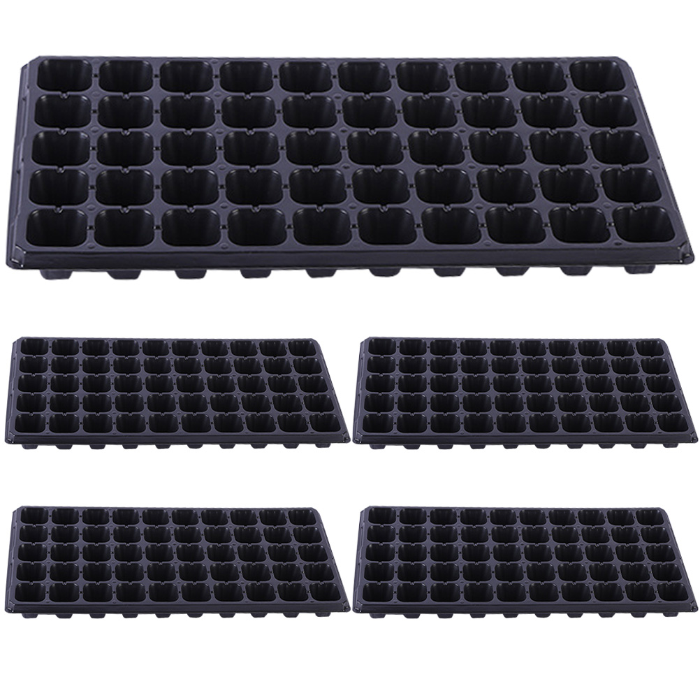 6 Pcs Nursery Tray Plant Drip Trays for Potted Plants Microgreens Black ...