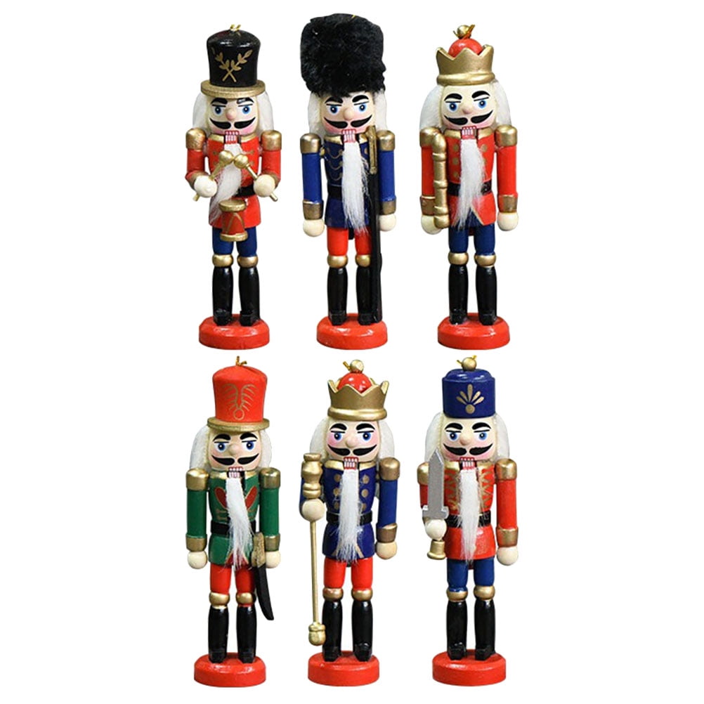 6 Pcs Nutcracker Holiday Nutcrackers Christmas Decorations Traditional ...