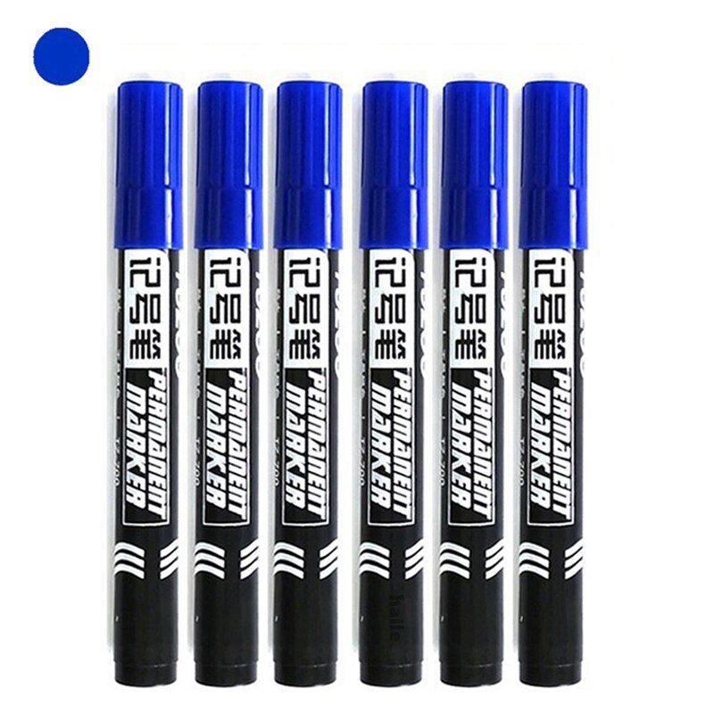 6 Pcs Oily Waterproof Permanent Fine Point Paint Color Marker Pens for ...