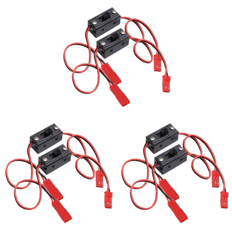 6 Pcs On/ Power Switch Receiver JST Connector for RC 1/10 1/8 Car ...
