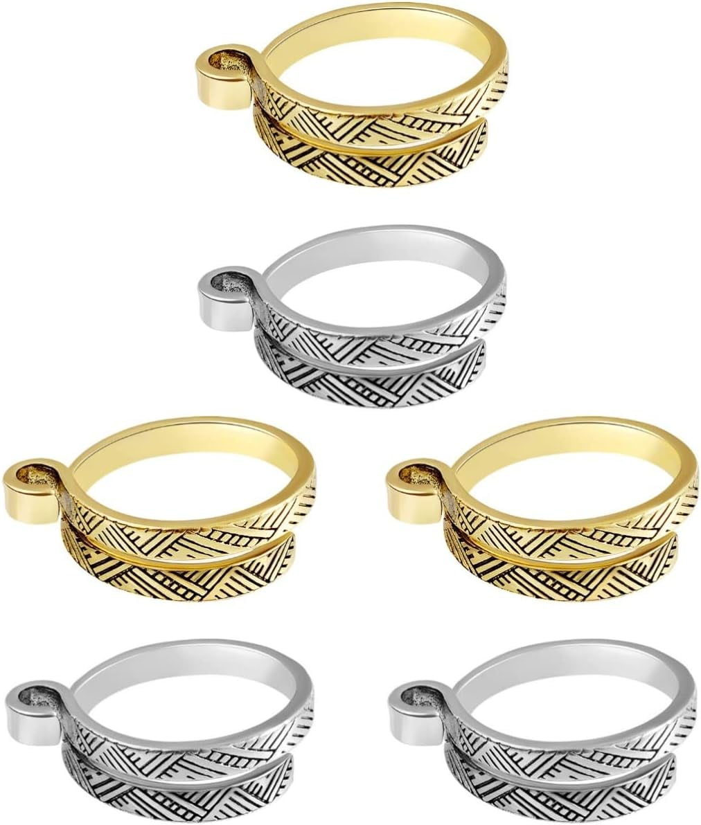 6 Pcs Open Crochet Ring Braiding Tool Knitting Rings for Yarn Strands ...