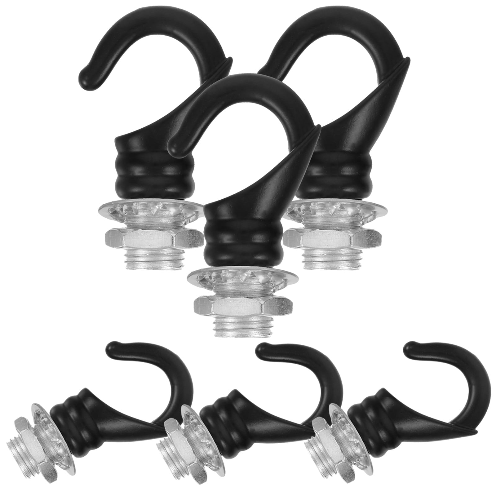 6 Pcs Open Lantern Hook Ceiling for Hanging Lamp Blackl Scrunchies ...