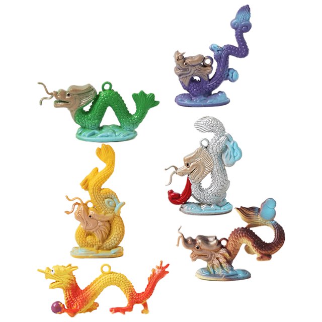 6 Pcs Ornament Dragon Dragon Figurines Dragon Decoration Dragon ...