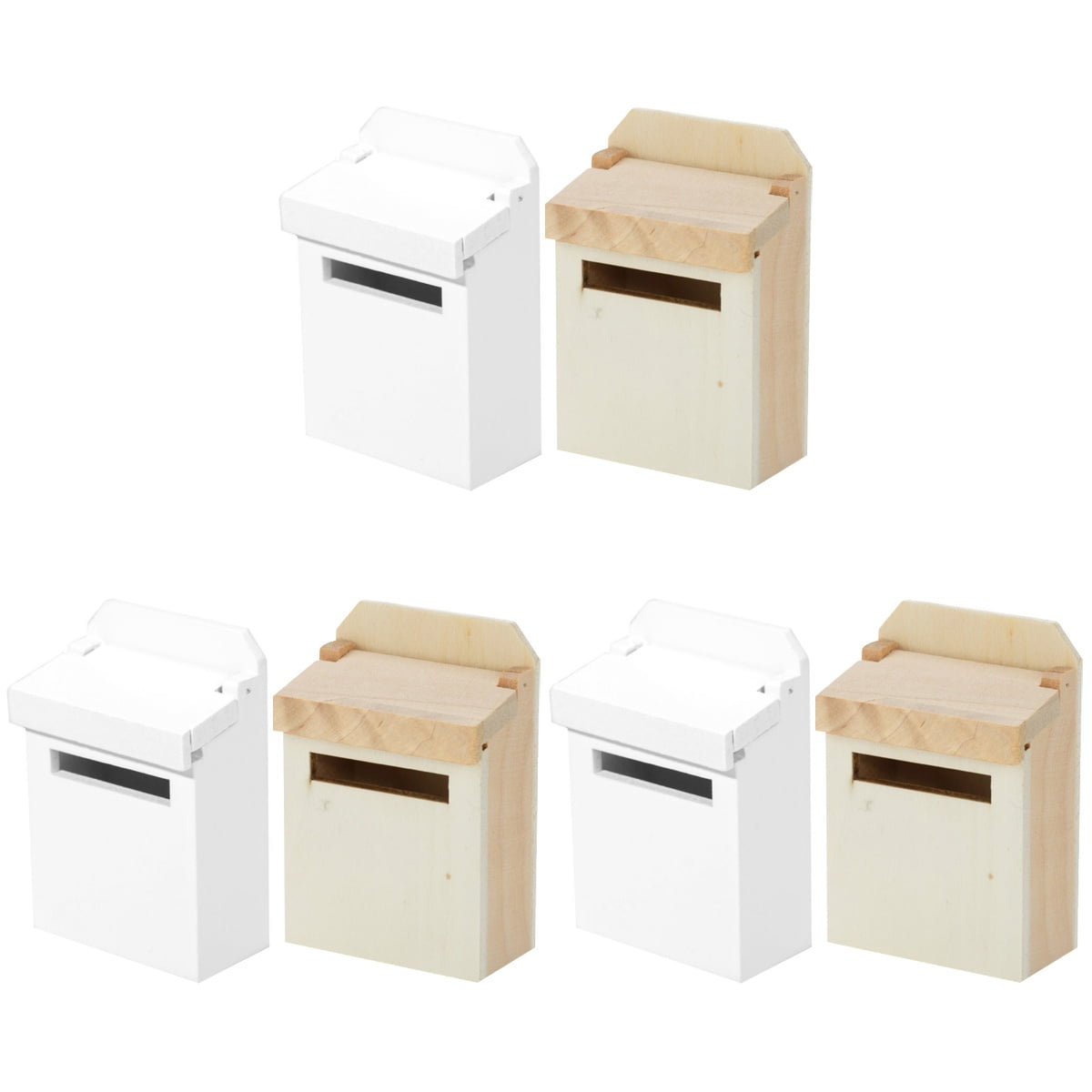 6 Pcs Ornament Mini House Mailbox Decor Mini Mailbox Decor Mini Mailbox ...