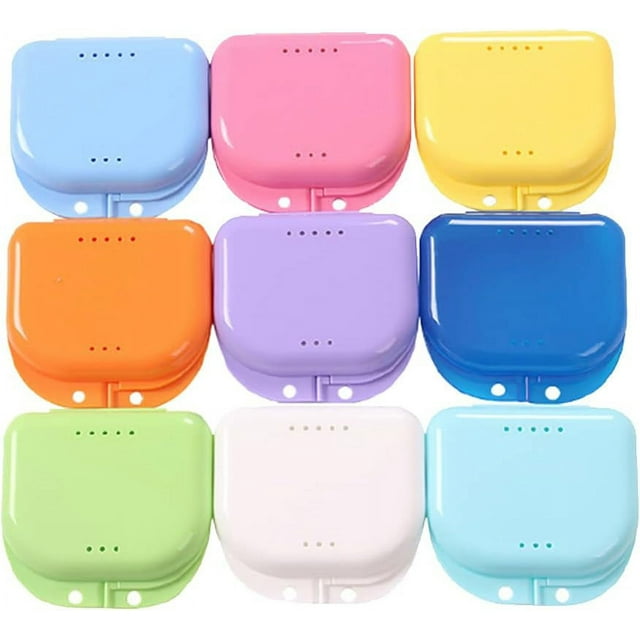 6 Pcs Orthodontic Containers Dental Teeth Boxes Mouth Guard Cases ...