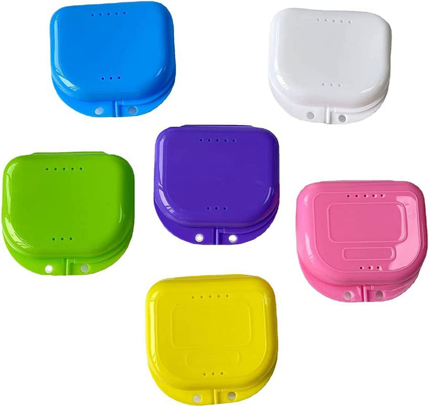6 Pcs Orthodontic Retainer Case Box Mouth Guard Case Denture Storage ...