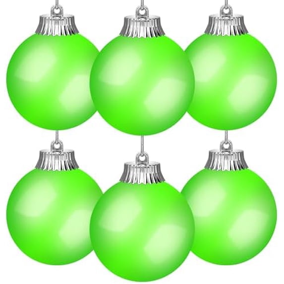 6 Pcs Outdoor LED Ornaments, Large Light Up Christmas Ball Ornaments 5 ...