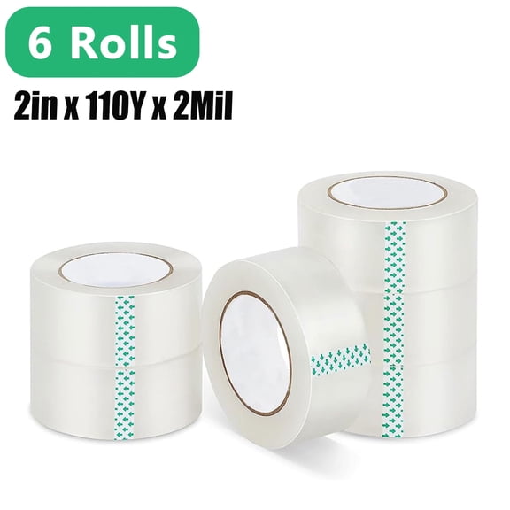 Heavy-Duty Packing Tape, 6 Rolls, 1.88 Inches Wide x 80 Yards Each ...
