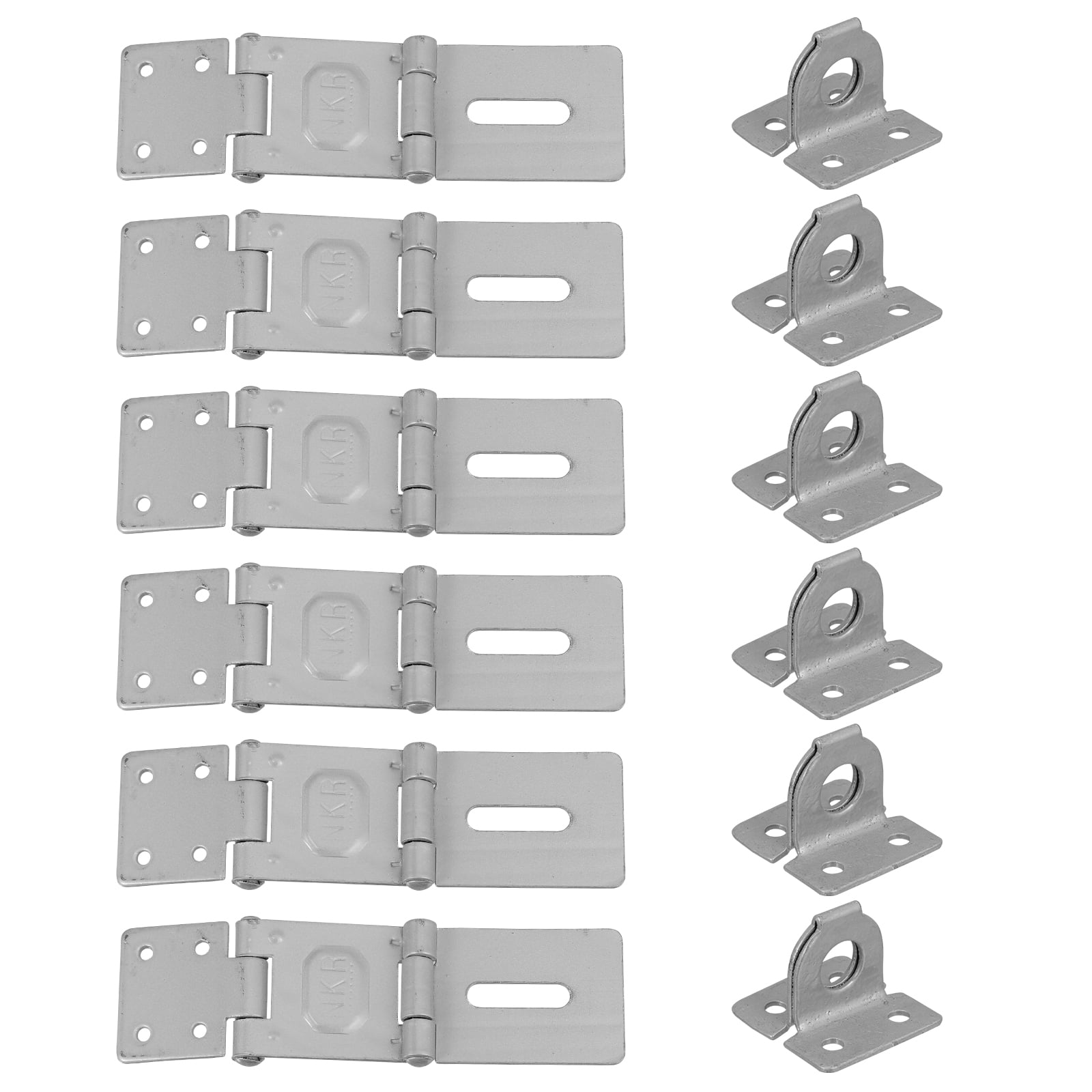 6 Pcs Padlock Hasp Lock Latch Iron Security Door Clasp Door Bolt Lock ...