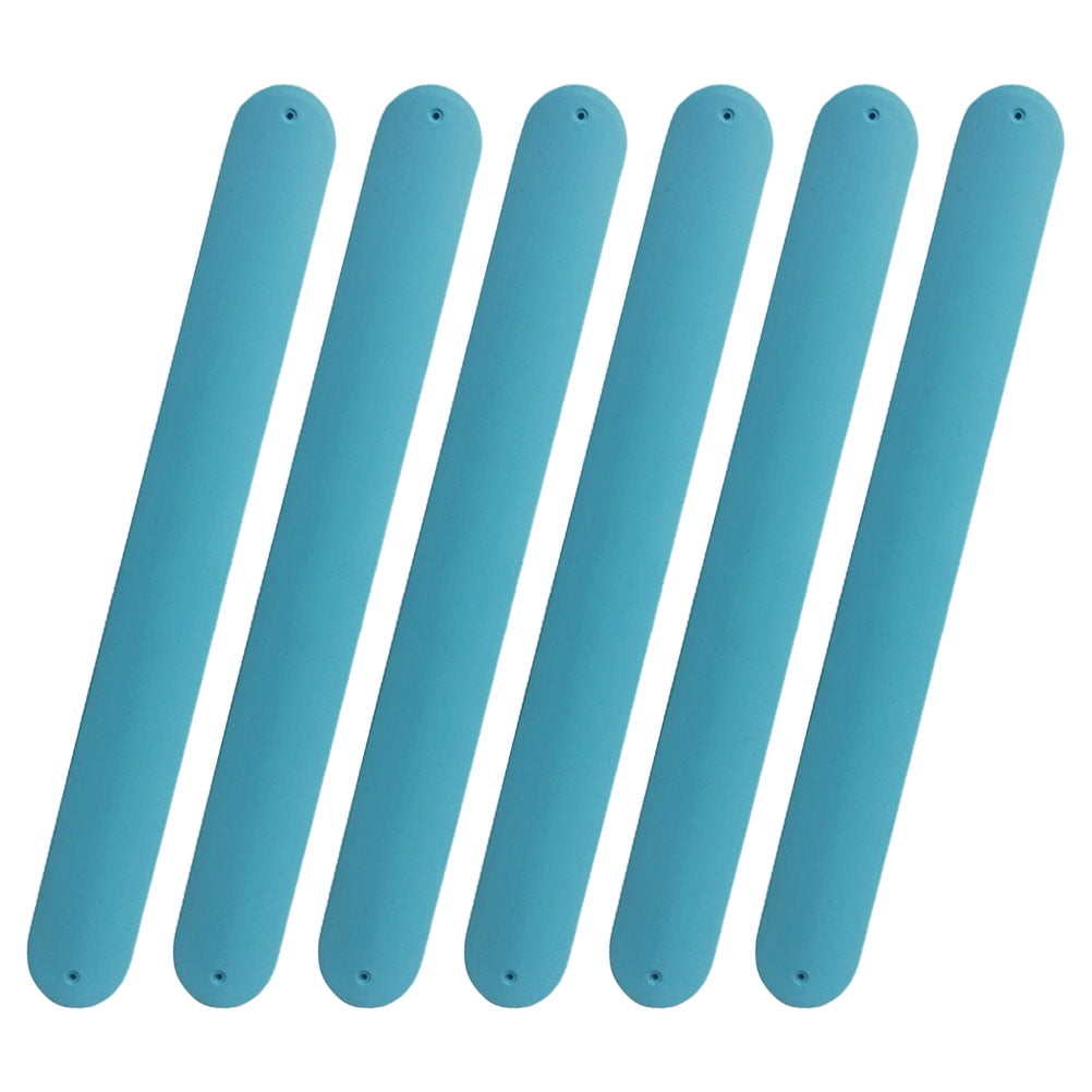 FELTECHELECTR Party Bracelet Slap Braclets Sky-Blue 6Pcs 8.5X1X0.1In ...