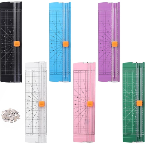 6 Pcs Paper Cutter A4 Size (12 Inch) Bulk Includes 25 Blades Sliding ...