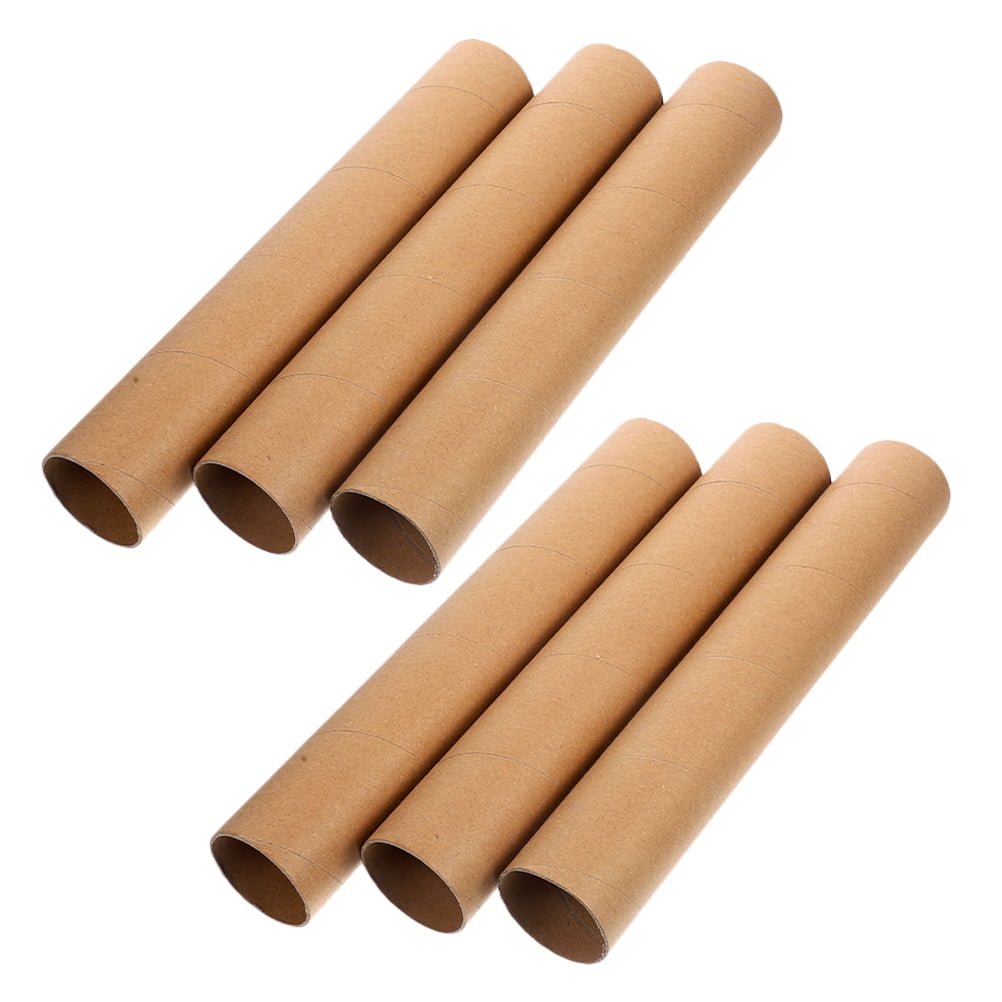 FENGGUIQU Craft Paper Roll Cardboard Tubes Brown 6Pcs 11.8X2.0X2.0In ...