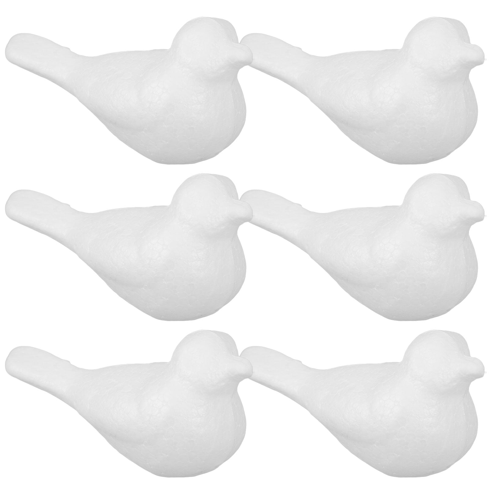 6 Pcs Parrot Seed Decorative Bird Cage Foam White Embryo Child ...