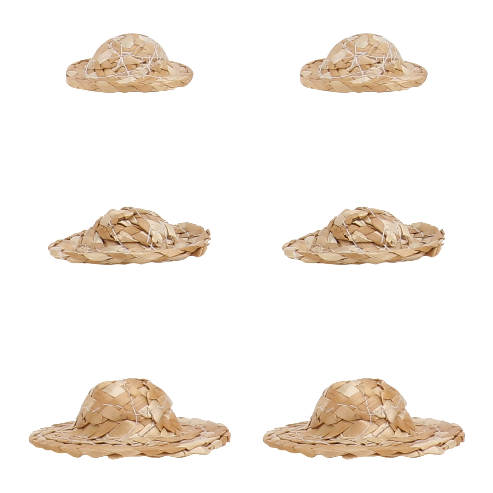6 Pcs Parrot Straw Hat Bird Chew Parrots Mini Top Hats Hair Toppers Man ...
