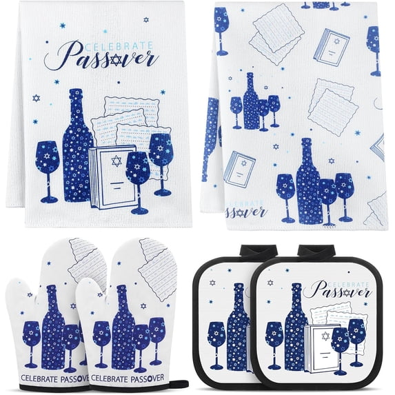 6 Pcs Passover Kitchen Accessories Sets, Including Passover Dish Towels ...