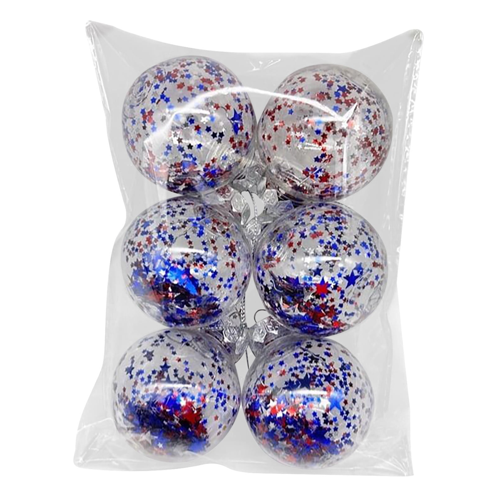 6 Pcs Patriotic Ball ornaments for Tree, 4th of July Tree Decorations ...