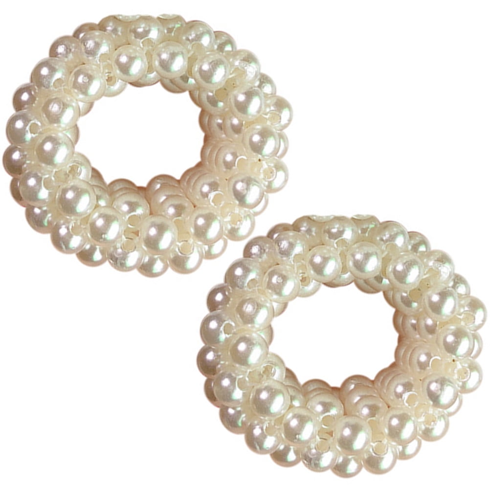 6 Pcs Pearl Hair Band Tiara Hair Ribbons Bride Hair Tie Pearl Hair Rope ...