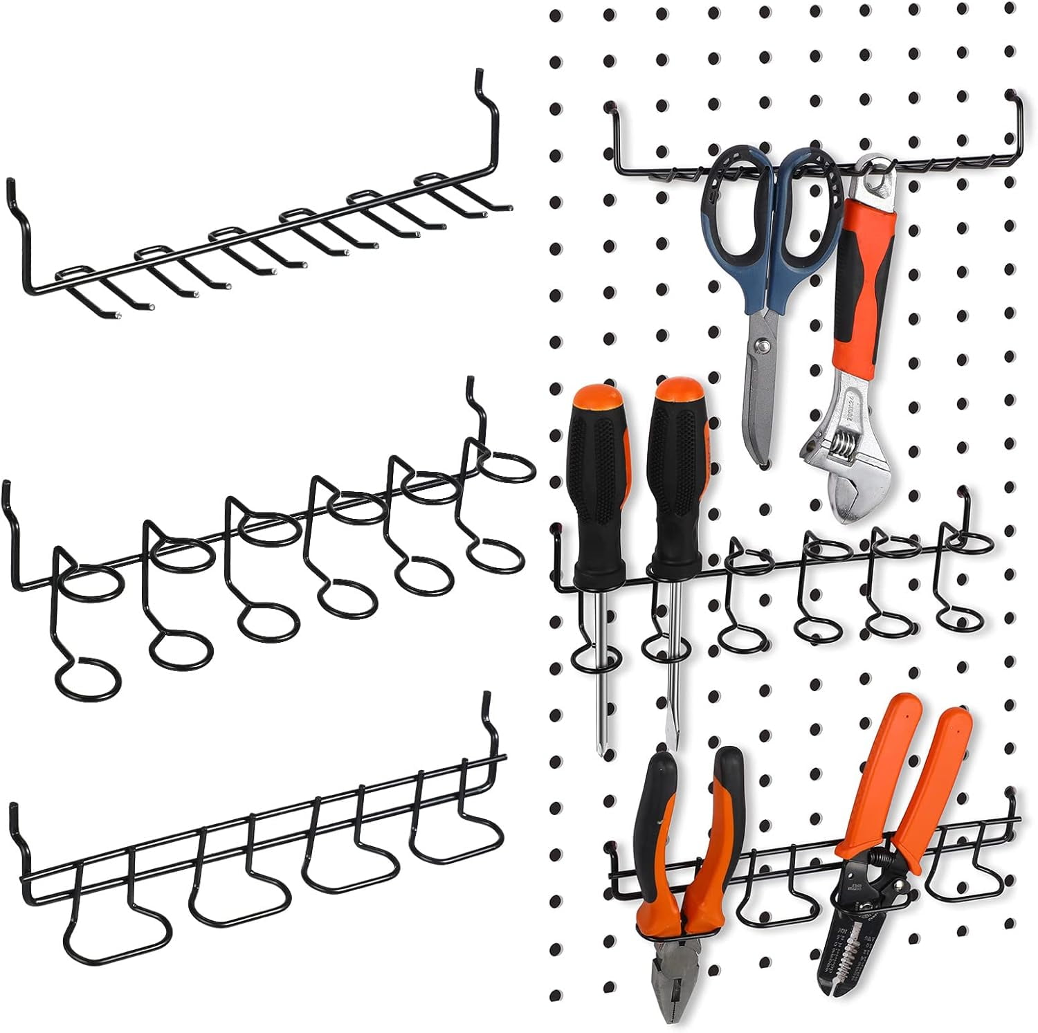 6 Pcs Pegboard Screwdriver Holders Organizer Pegboard Plier Holders ...