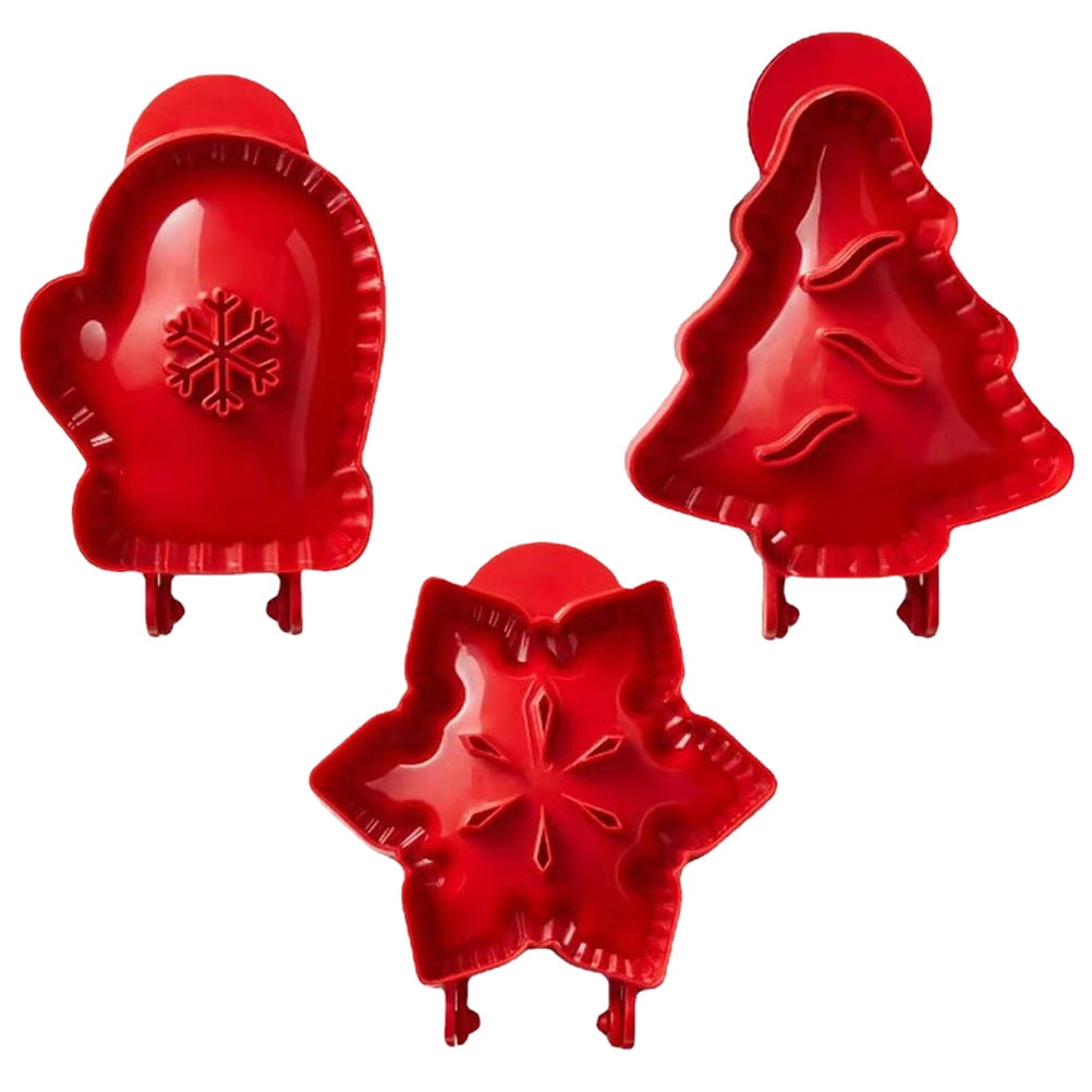 6 Pcs Pie Mold Flexible Cake Cupcake Pasties Baking Red Plastic ...