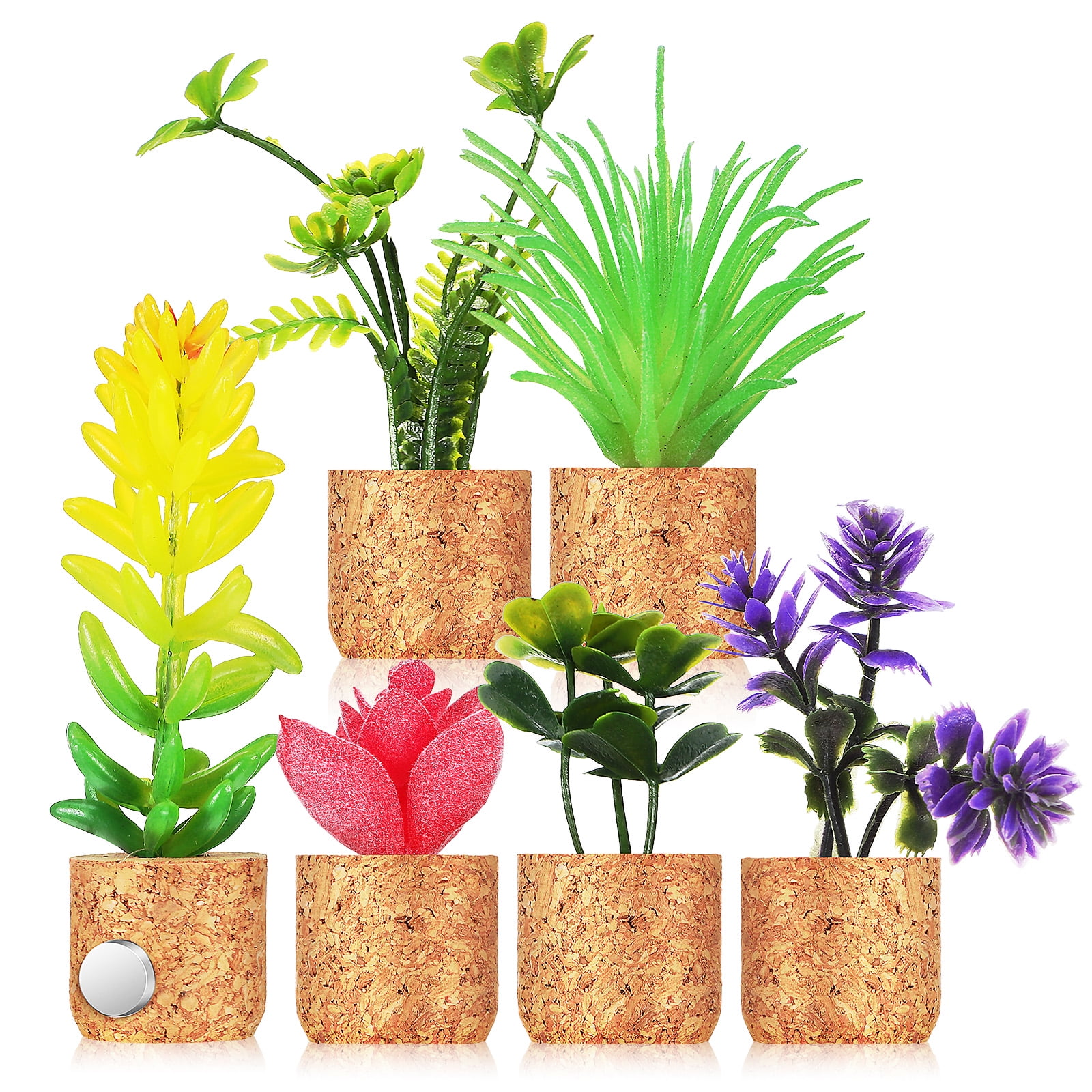6 Pcs Plant Pot Refrigerator Magnet Plant Decor Fridge Magnets Magnets ...