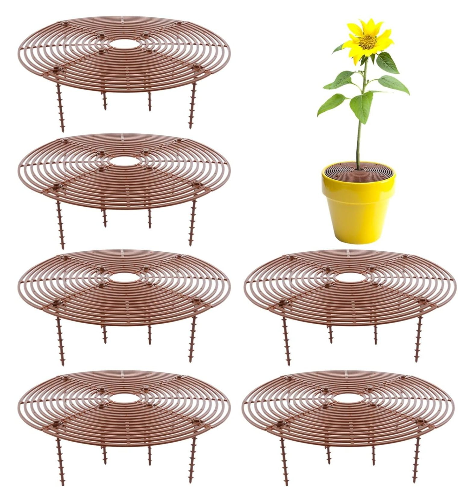 6 Pcs Plant Pot Soil Grid, 11.8 Inch Flower Pot Grid, Plant Soil ...