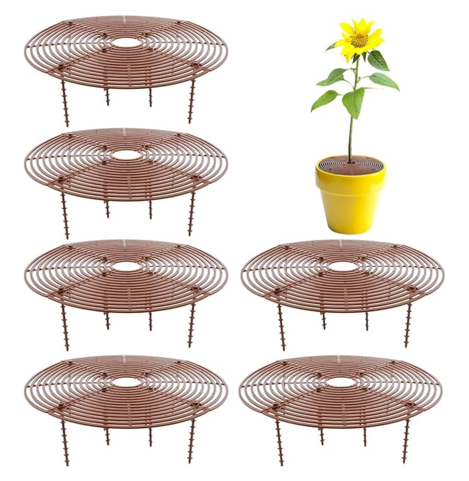 6 Pcs Plant Pot Soil Grid, 11.8 Inch Flower Pot Grid, Plant Soil ...