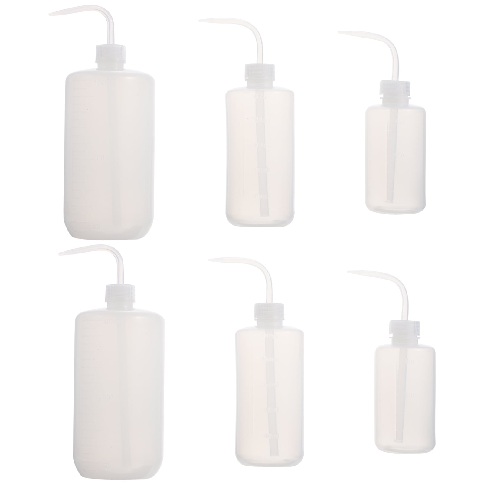 6 Pcs Watering Bottle Plastic Squeeze Flower Can Indoor Plant White ...
