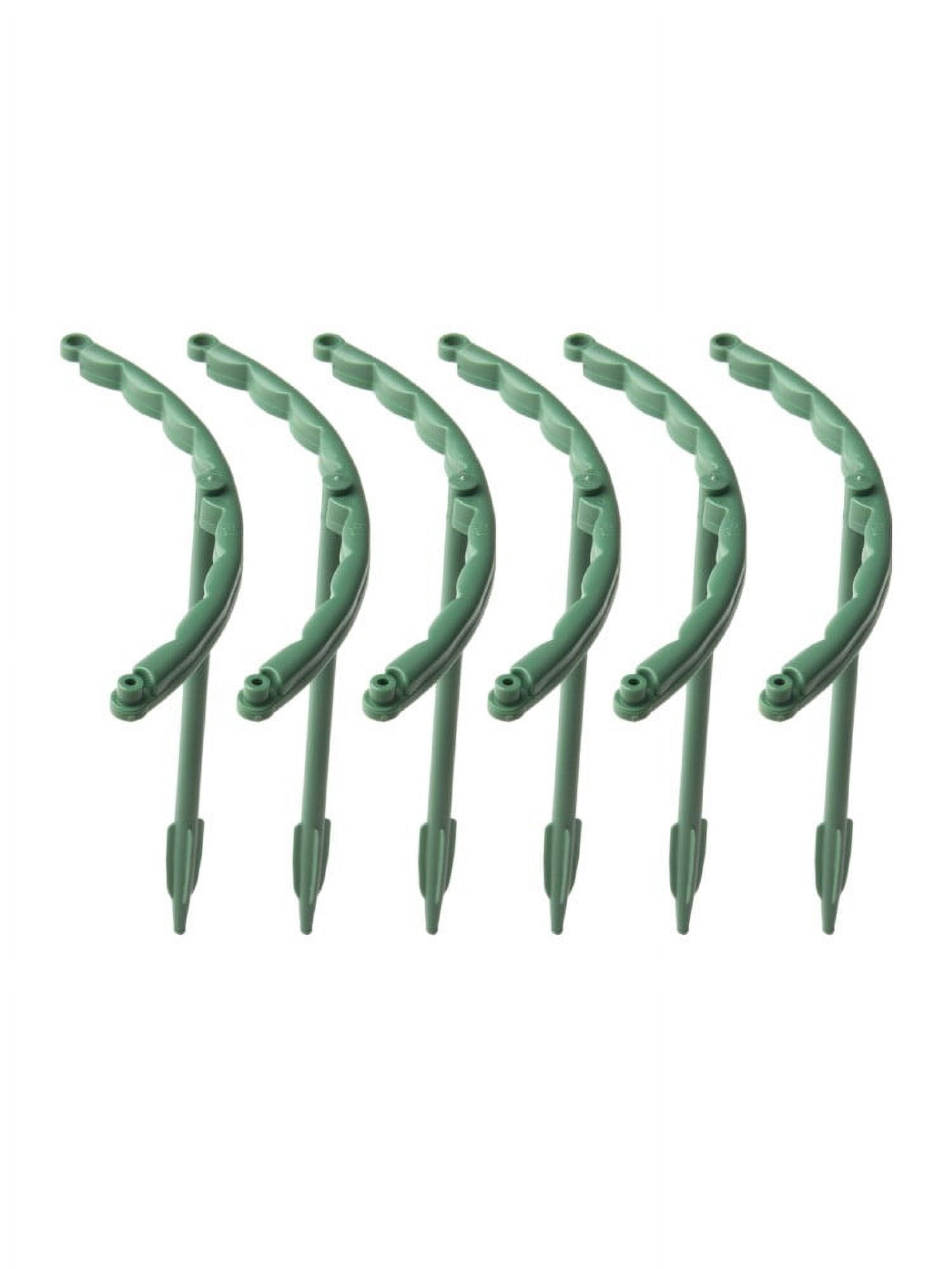 6 Pcs Plant Support Plant Stakes Half Round Plant Support Ring Plastic ...