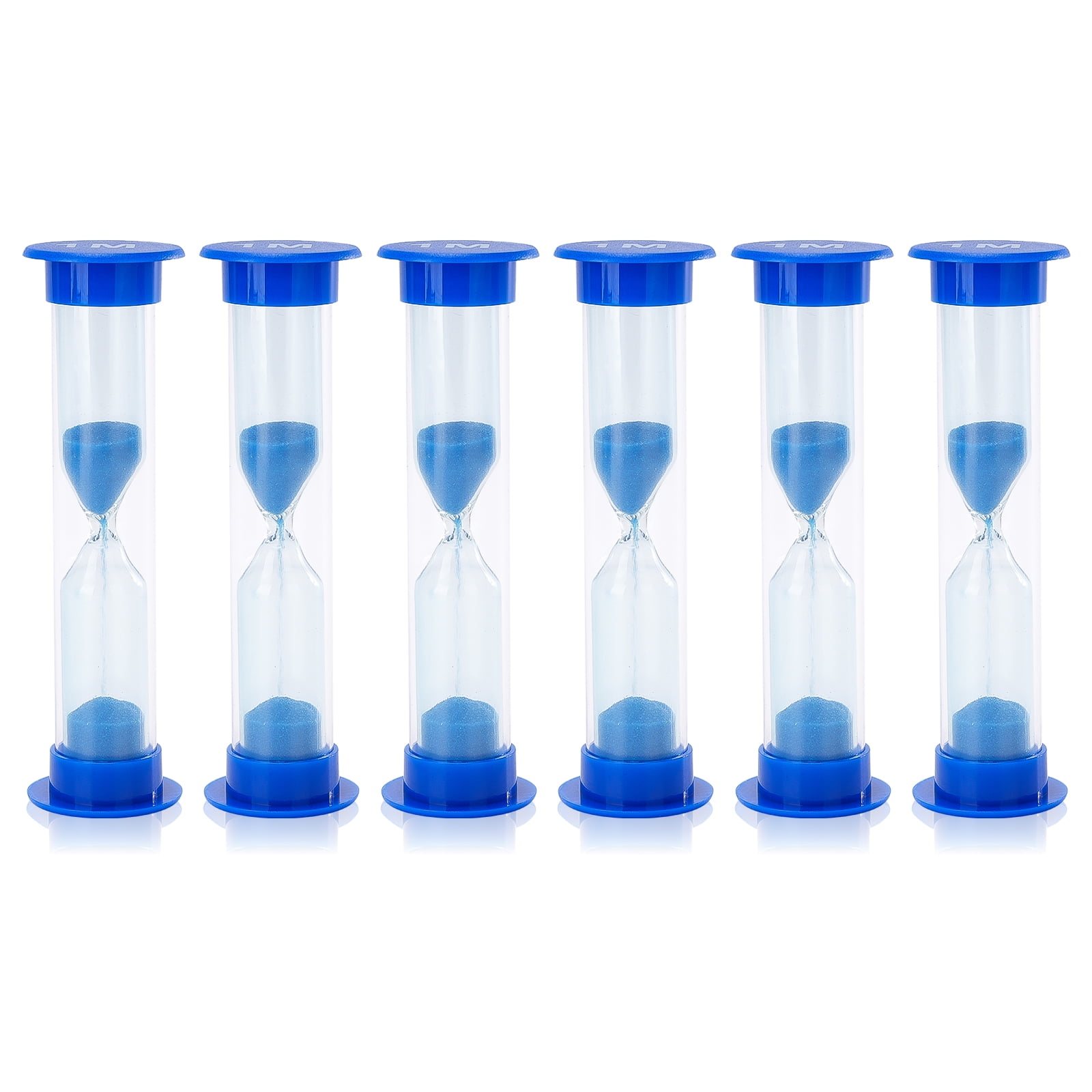 6 Pcs Plastic 1 Minute Sand Timer Sandglass Hourglass Sand Clock, Blue ...