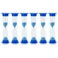 6 Pcs Plastic 1 Minute Sand Timer Sandglass Hourglass Sand Clock, Blue ...