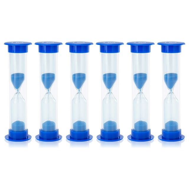 6 Pcs Plastic 1 Minute Sand Timer Sandglass Hourglass Sand Clock, Blue ...